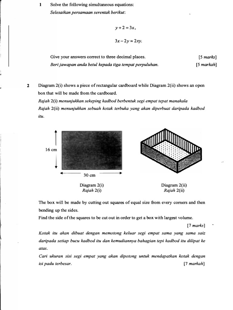 Addmaths Form 5 Mock Exam | PDF
