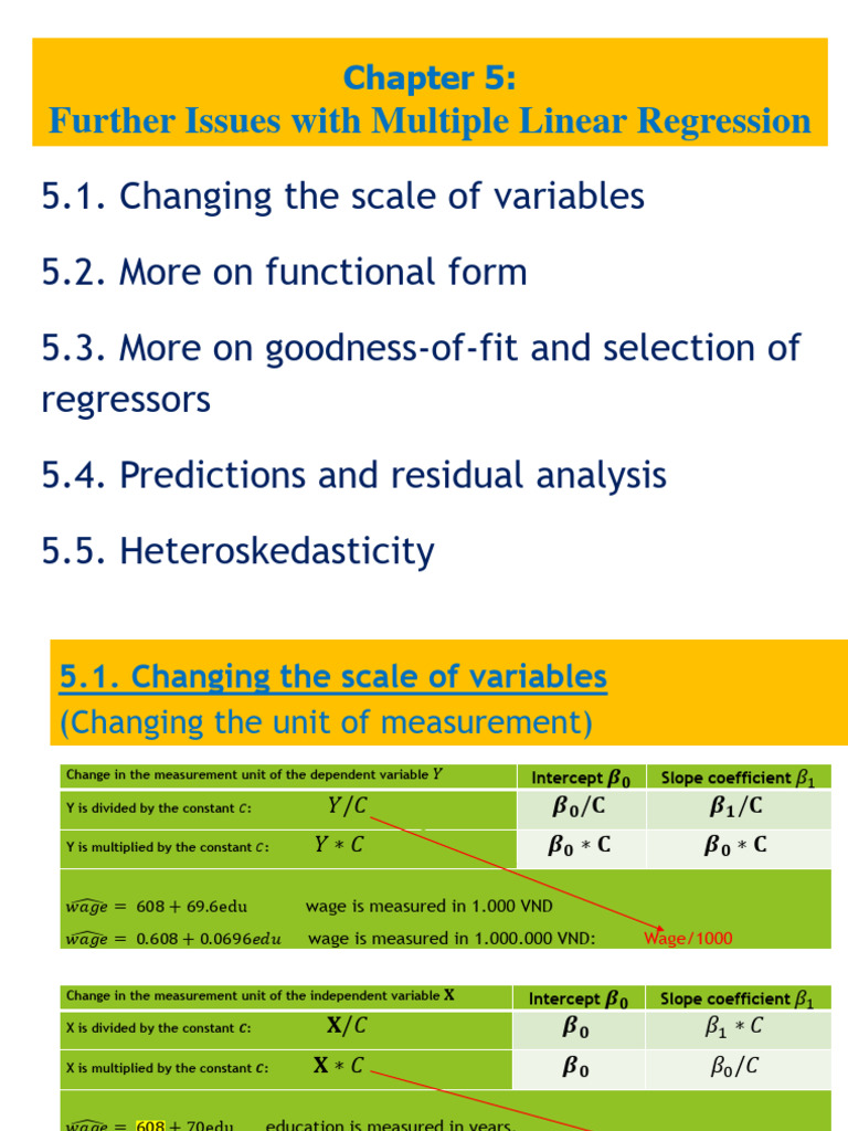 CH - 05 - Further Issues - TQT | PDF | Errors And Residuals | Coefficient Of Determination