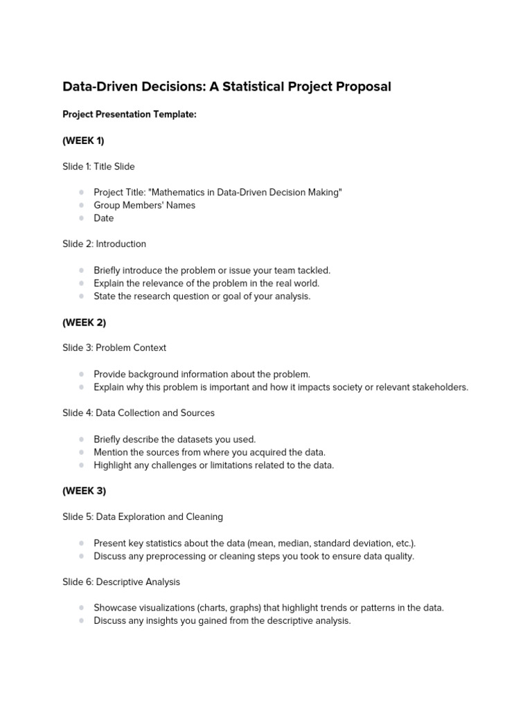 Data-Driven Decisions_ A Statistical Project Proposal -PCL | PDF | Data ... Data-Driven Decisions_ A Statistical Project Proposal -PCL | PDF | Data ...
