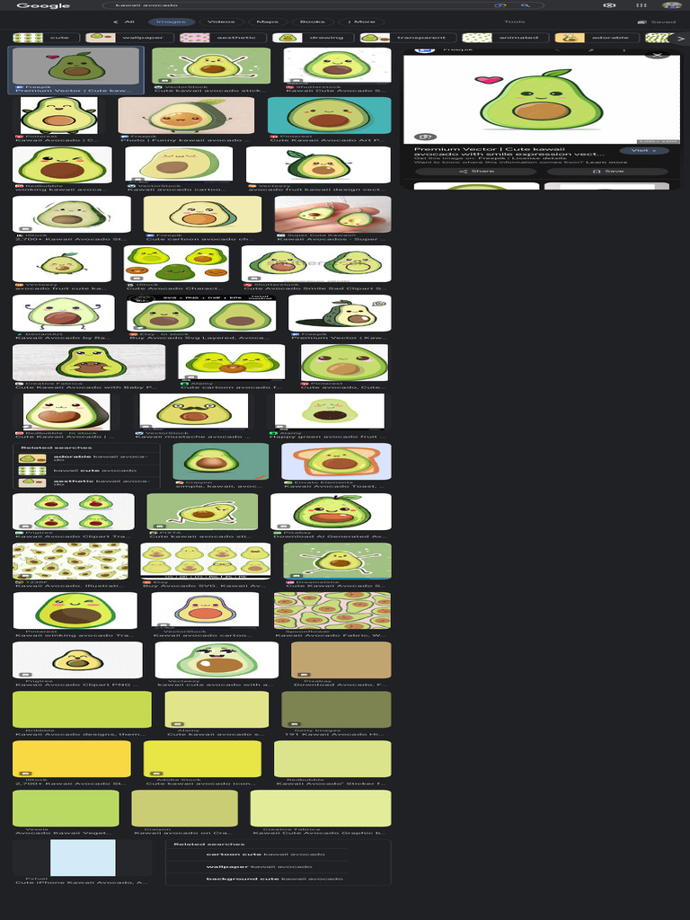 Kawaii Avocado - Google Search | PDF | Imaging