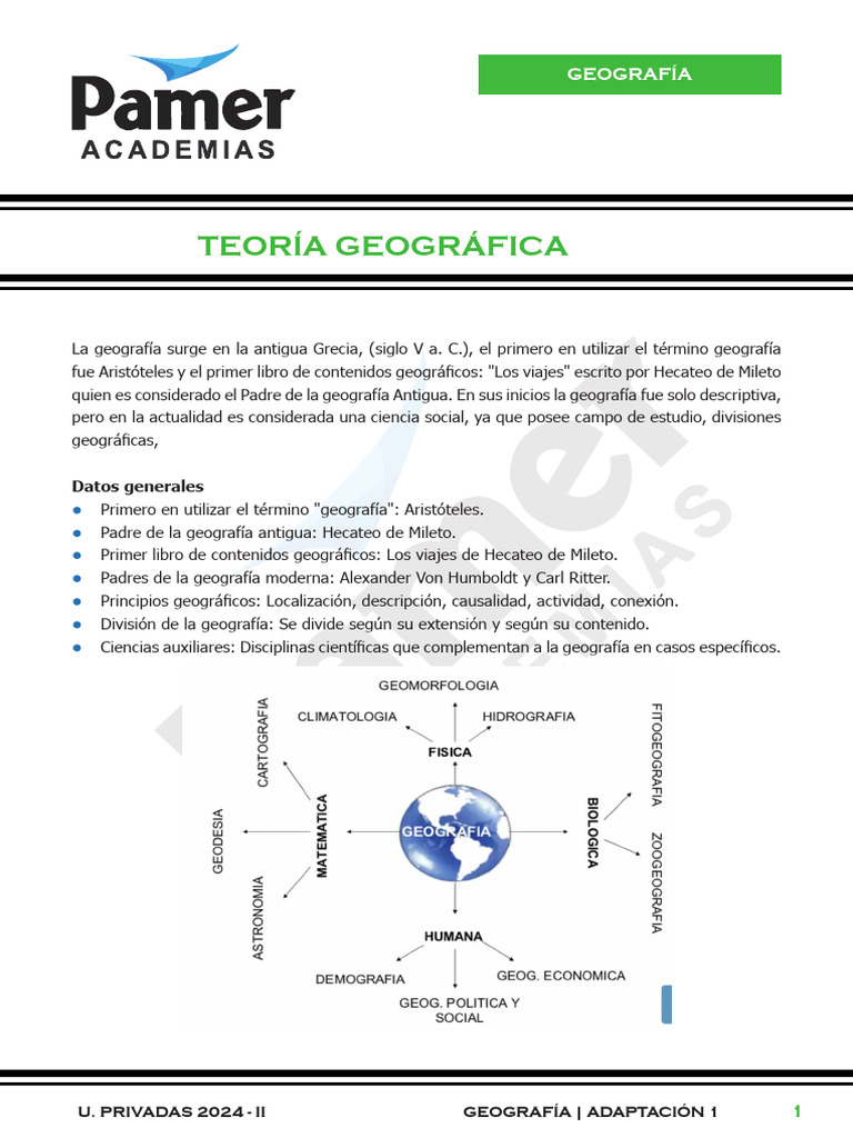 Geografia - Adap 1 | PDF | Geografía | Ciencias de la Tierra