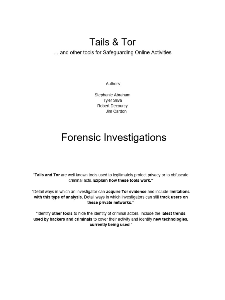 Tails & Tor: Privacy and Forensics | PDF | Encryption | Stocks