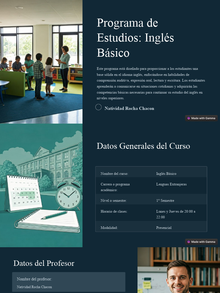 Programa-de-Estudios-Ingles-Basico | PDF | Evaluación | Idioma en Inglés