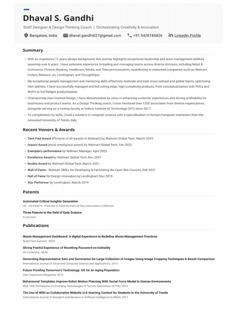 Dhaval Gandhi - Detailed Resume-1 | PDF