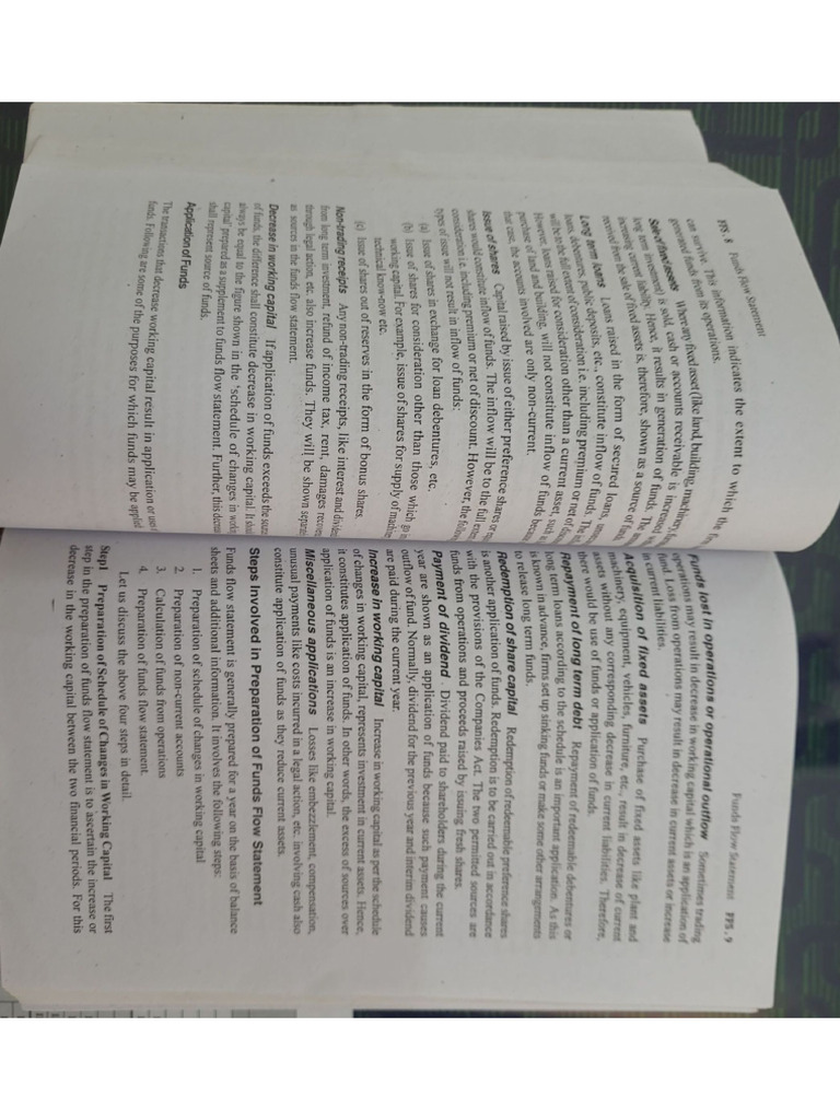 Funds Flow Statement Format | PDF