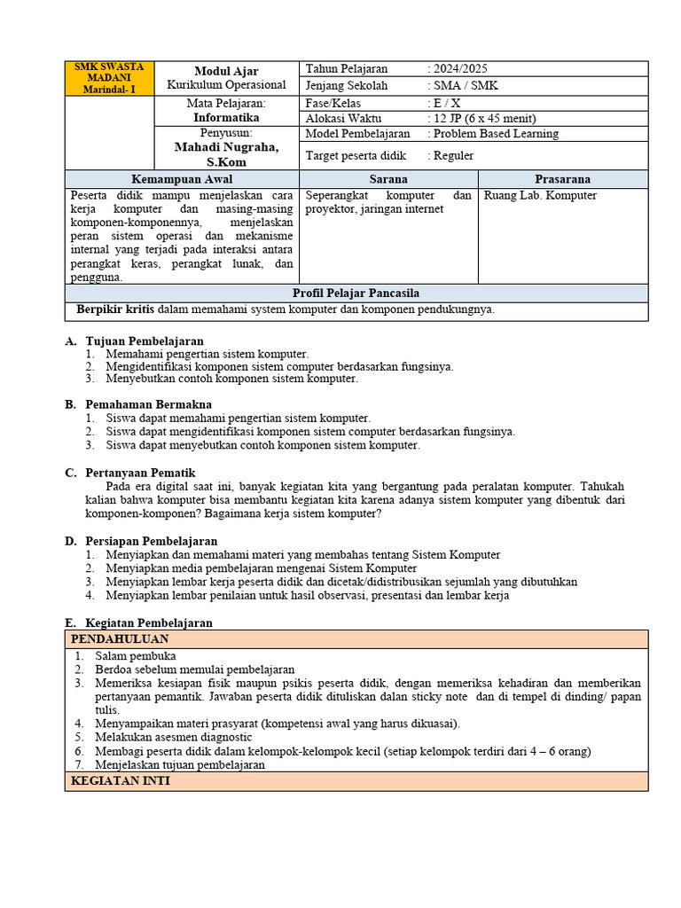 Modul 3 Sistem Komputer | PDF | Seni | Komputer