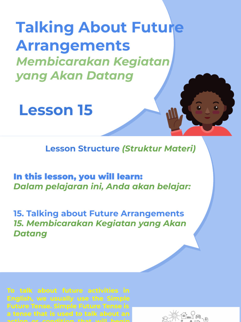 BE - Lesson 15 Talking About Future Arrangements | PDF | Linguistics ...
