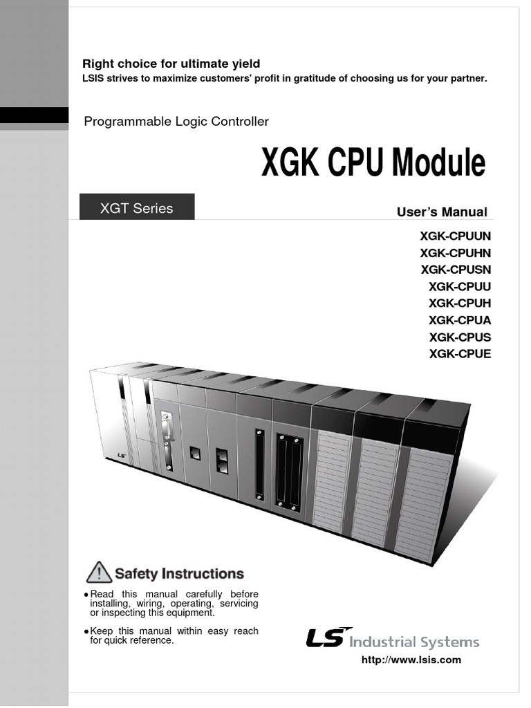 Manual XGK-CPU Eng V2.00 | PDF | Programmable Logic Controller | Input/Output