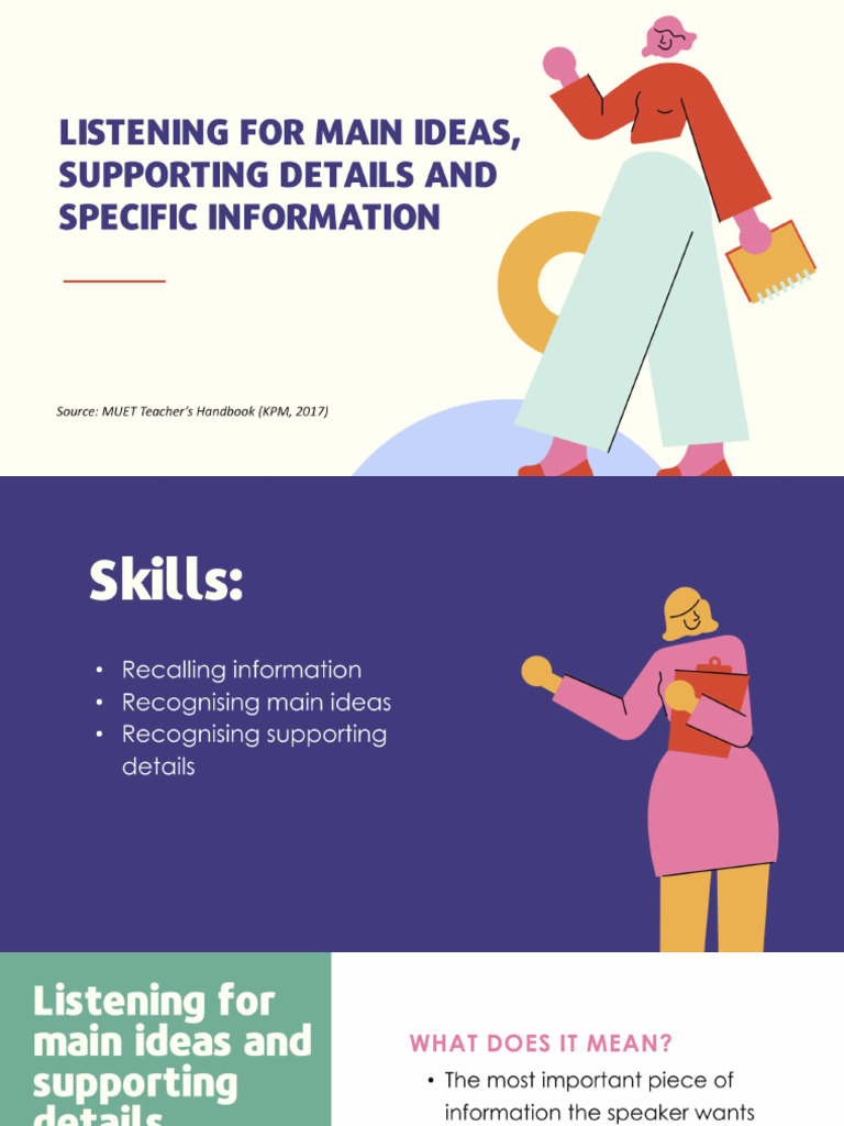 Main Ideas, Details and Info | PDF