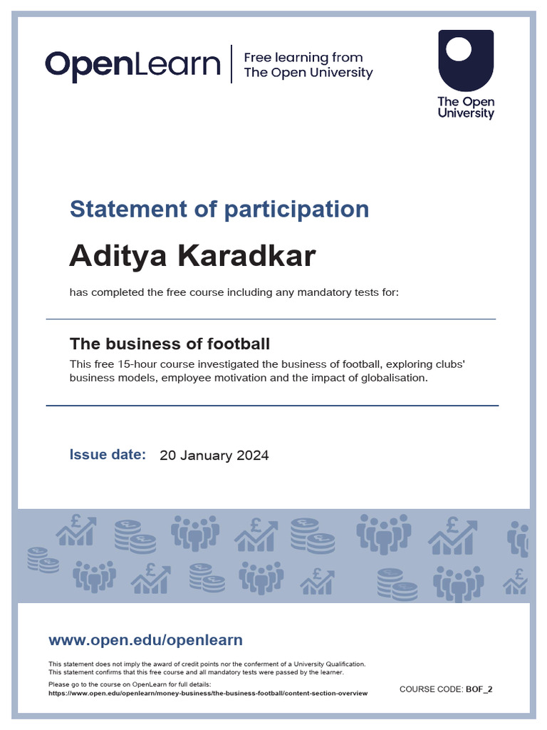 BOF 2 Statement | PDF | Learning | Motivational