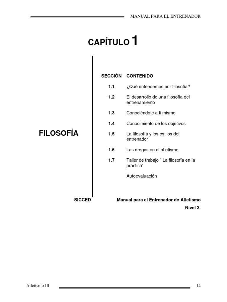 Filosofía del Entrenamiento en Atletismo | PDF | Deporte del atletismo ...