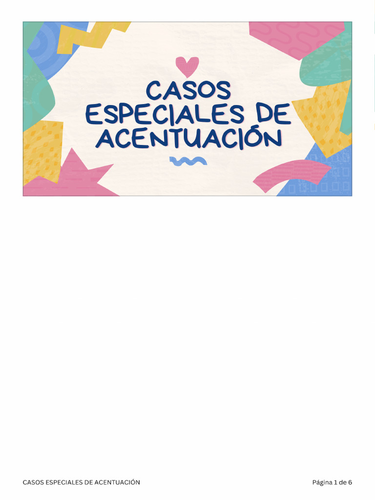 Casos Especiales de Acentuación | PDF