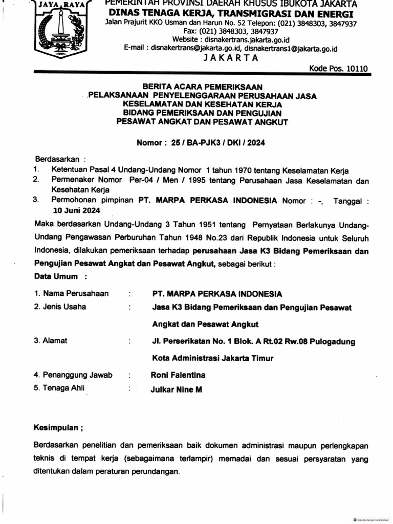 Berita Acara Pemeriksaan Paa | PDF