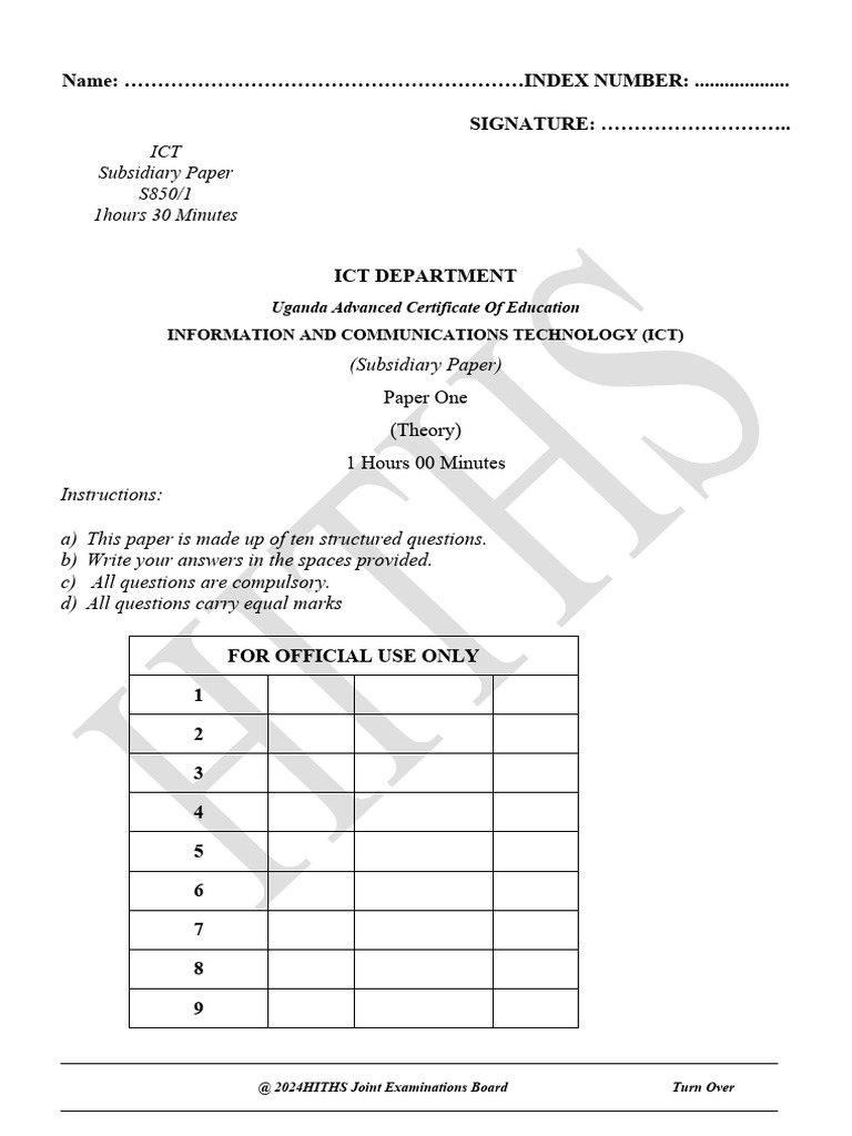 s5 Mot Exam Ict Term 1 2024 | PDF | Information Age | Cyberspace s5 Mot Exam Ict Term 1 2024 | PDF | Information Age | Cyberspace