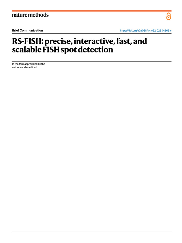 smFISH Dataset | PDF | Fluorescence In Situ Hybridization | Signal To Noise Ratio