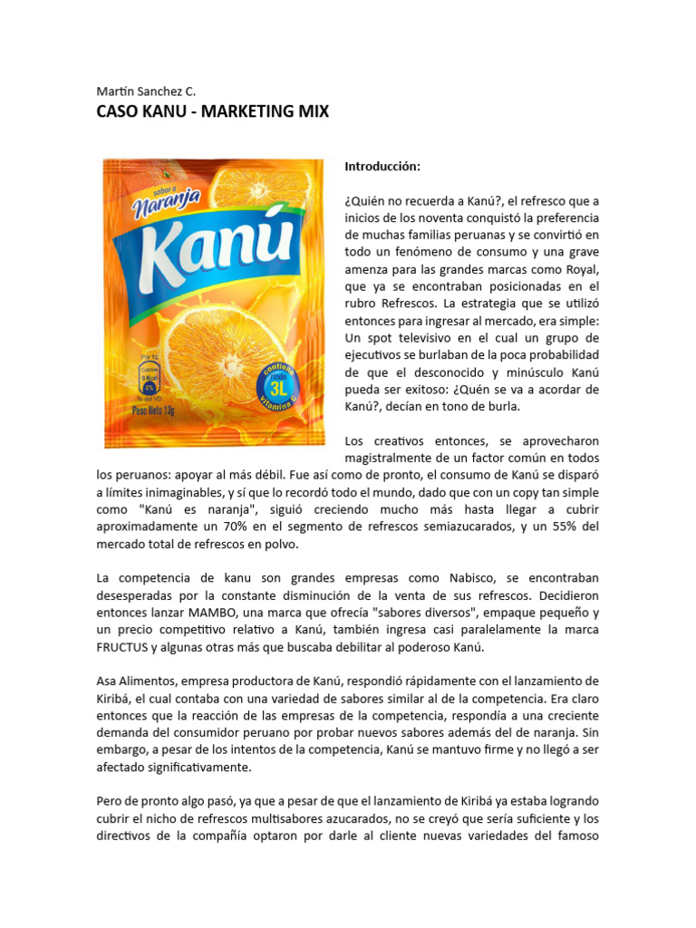 Estrategias de Marketing para Kanú | PDF | Producto (Negocio) | Publicidad