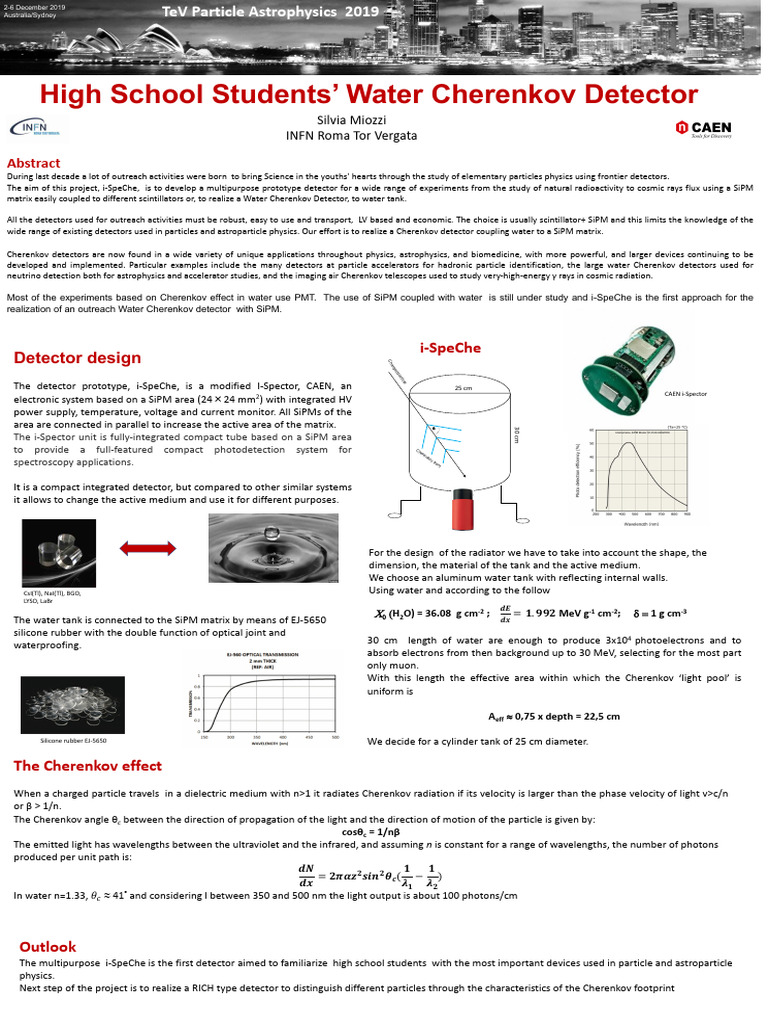 High School Water Cherenkov Detector | PDF | Cosmic Ray ...