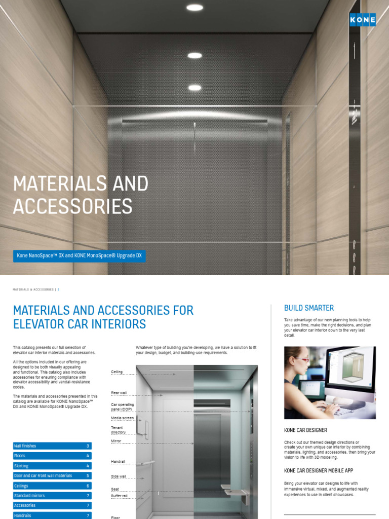 Materials and Accessories KONE NanoSpace DX and KONE MonoSpace Upgrade DX Tcm90 102933 | PDF ...