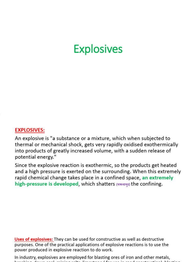Explosives | PDF | Explosion | Chemistry
