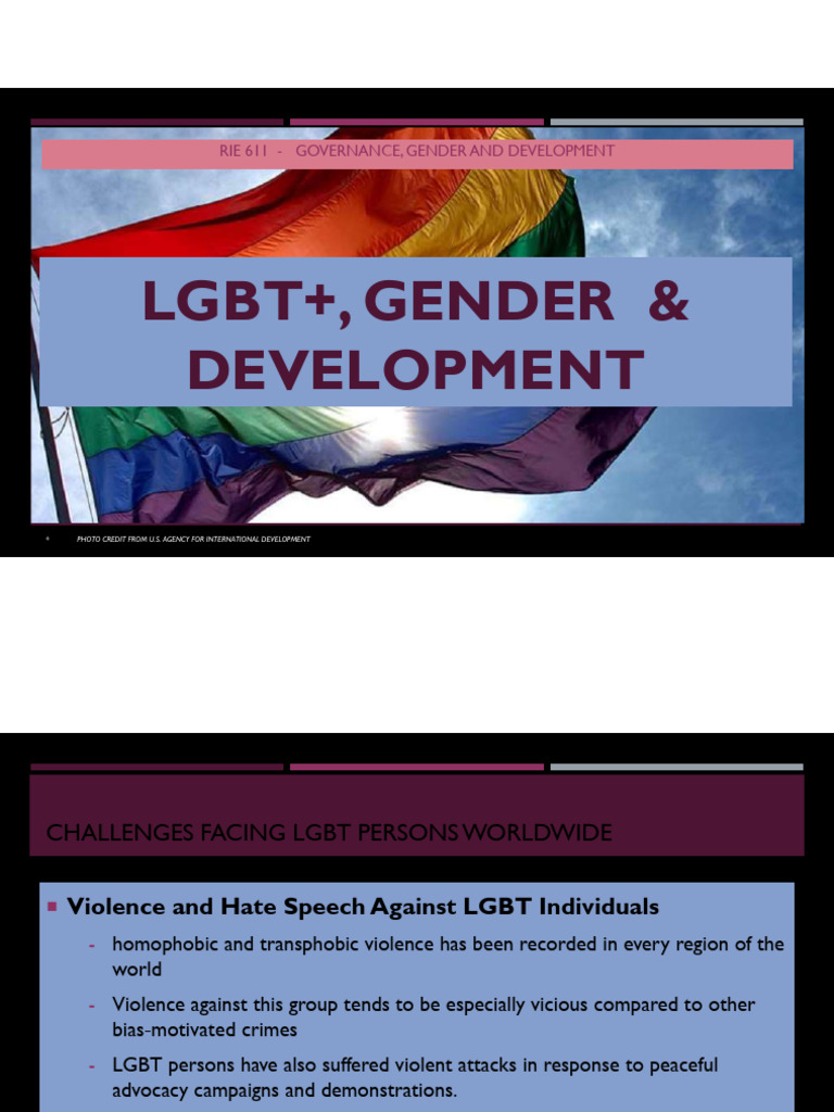 LGBT+, Gender and Development2 | PDF | United States Agency For ...