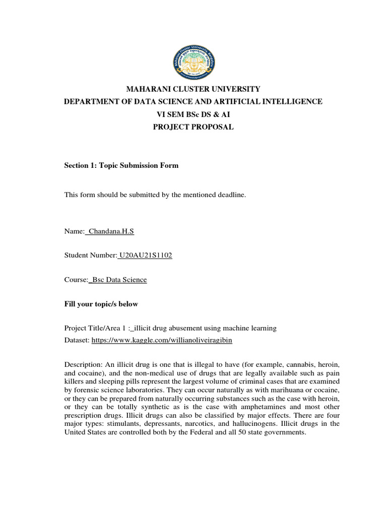 Project Proposal-1 | PDF | Drugs | Substance Abuse