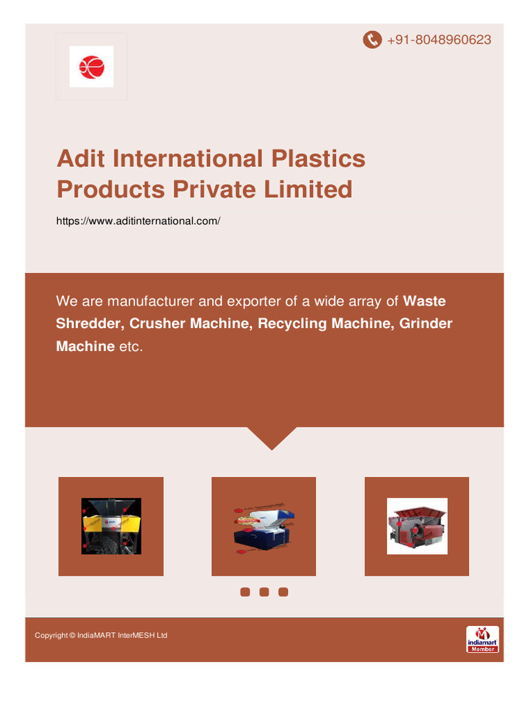 Adit International Plastics Products Private Limited | PDF | Scrap ...