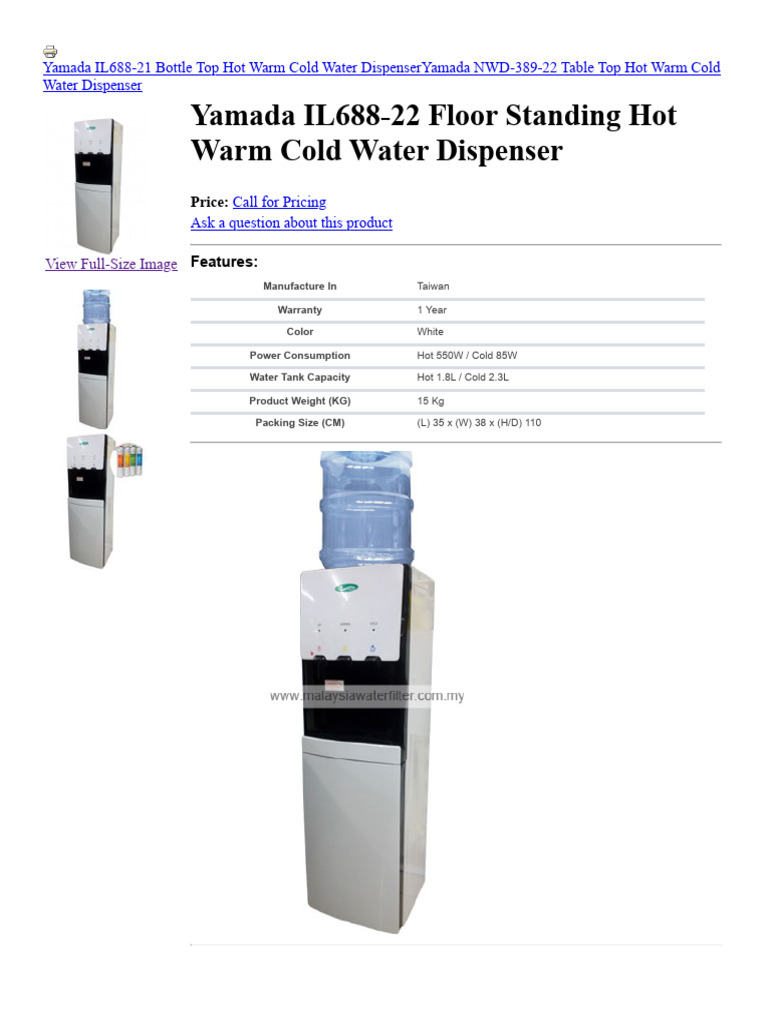 WATER DISPENSER | PDF | Water | Chemical Substances