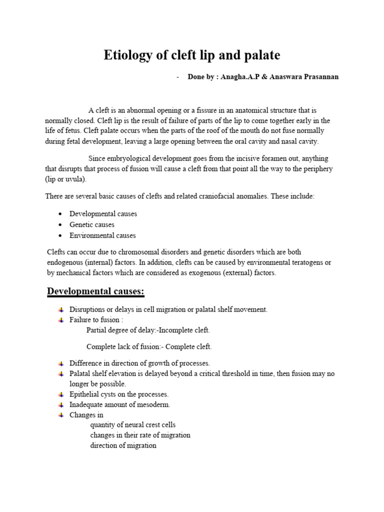 Etiology of cleft lip and palate (2) | PDF | Medical Specialties ...