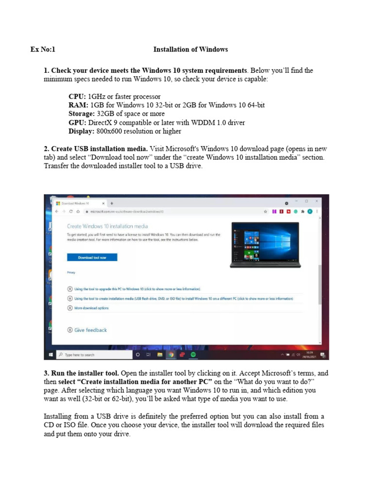 Printout Sheet For Ex 1,2b, 16 | PDF | Windows 10 | Virtual Machine
