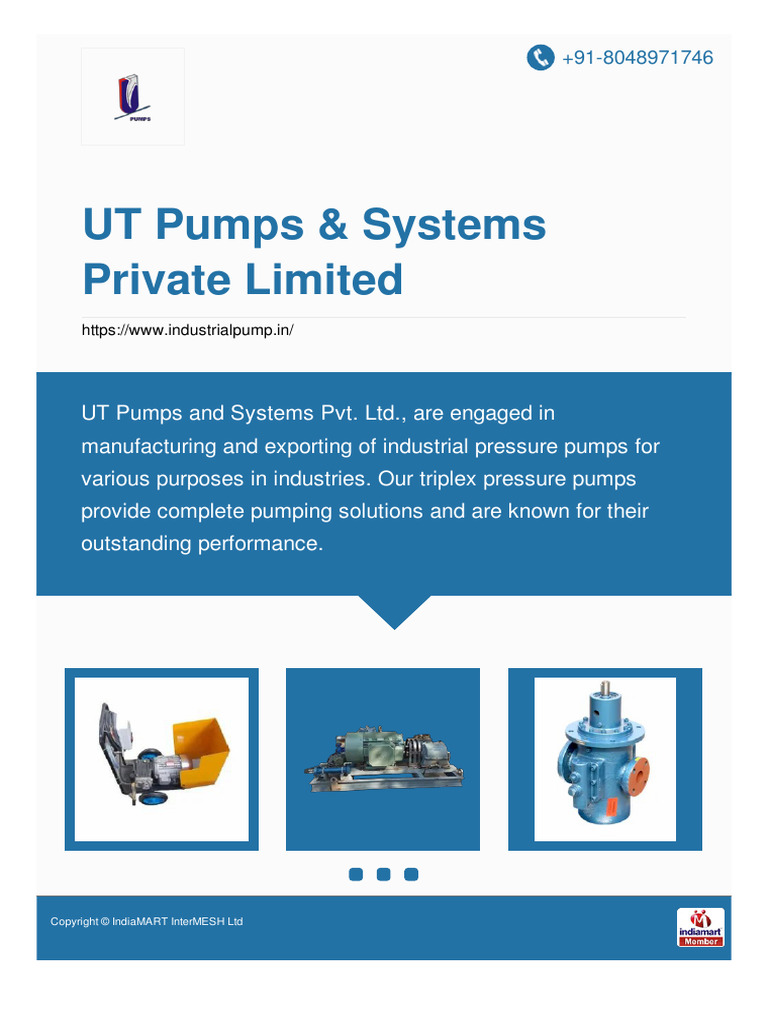 UT Pumps Product Catalogue | PDF | Pump | Equipment