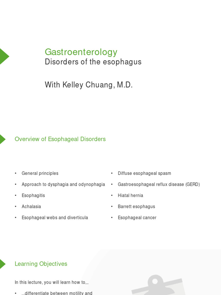 Slides Gastroenterology 05 Esophageal Diseases | PDF | Gastroesophageal Reflux Disease ...
