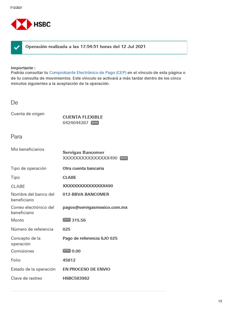 Confirmación de Pago en Proceso | PDF
