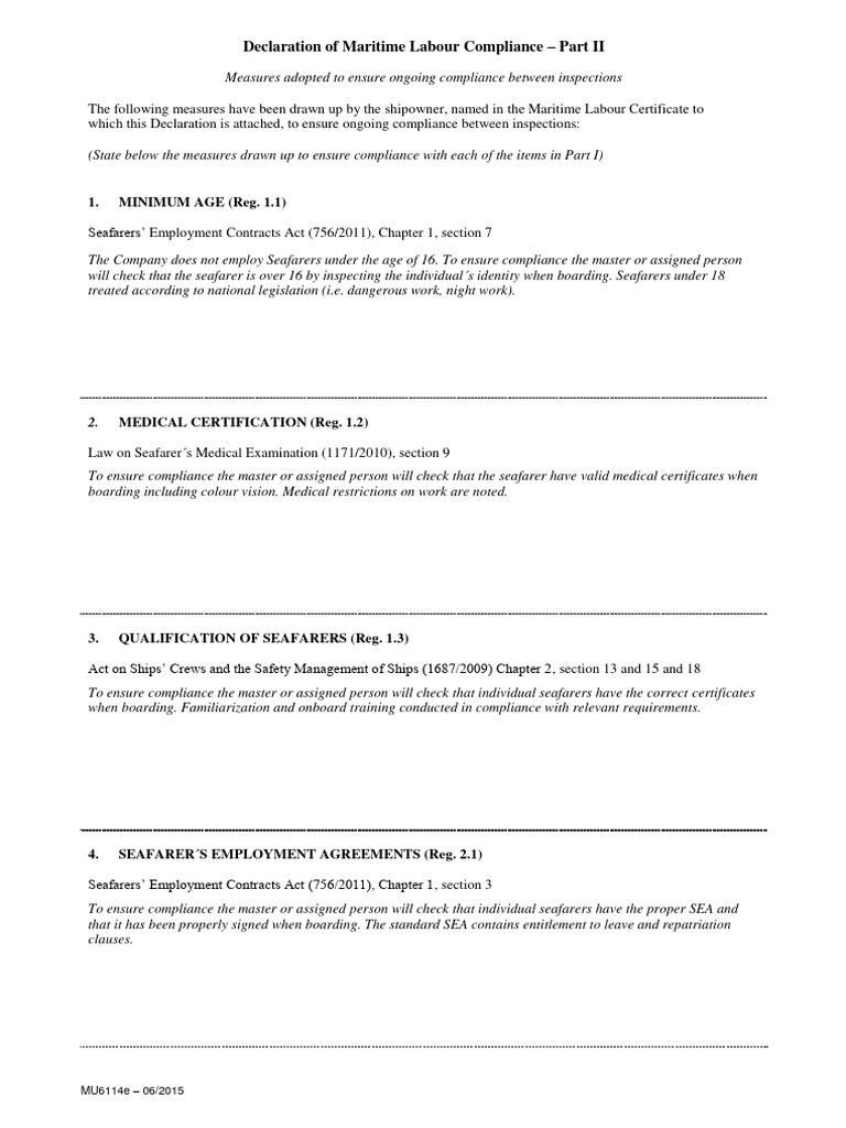 Sample DMLC Part II | PDF | Occupational Safety And Health | Safety