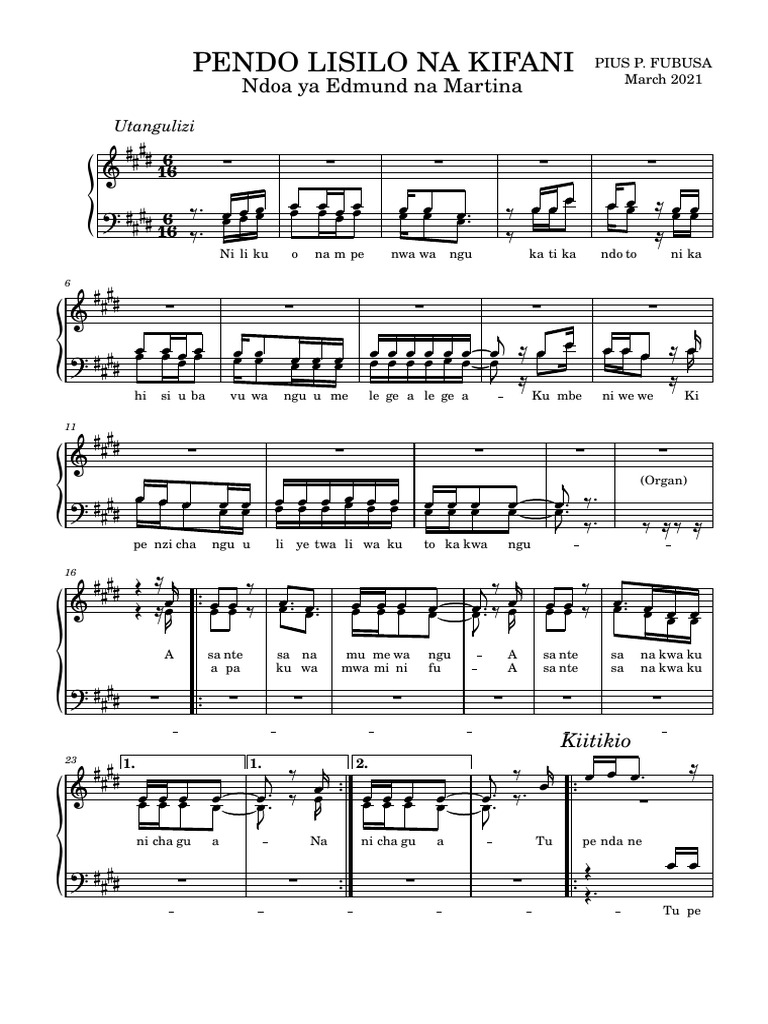 Pendo Lisilo Na Kifani | PDF