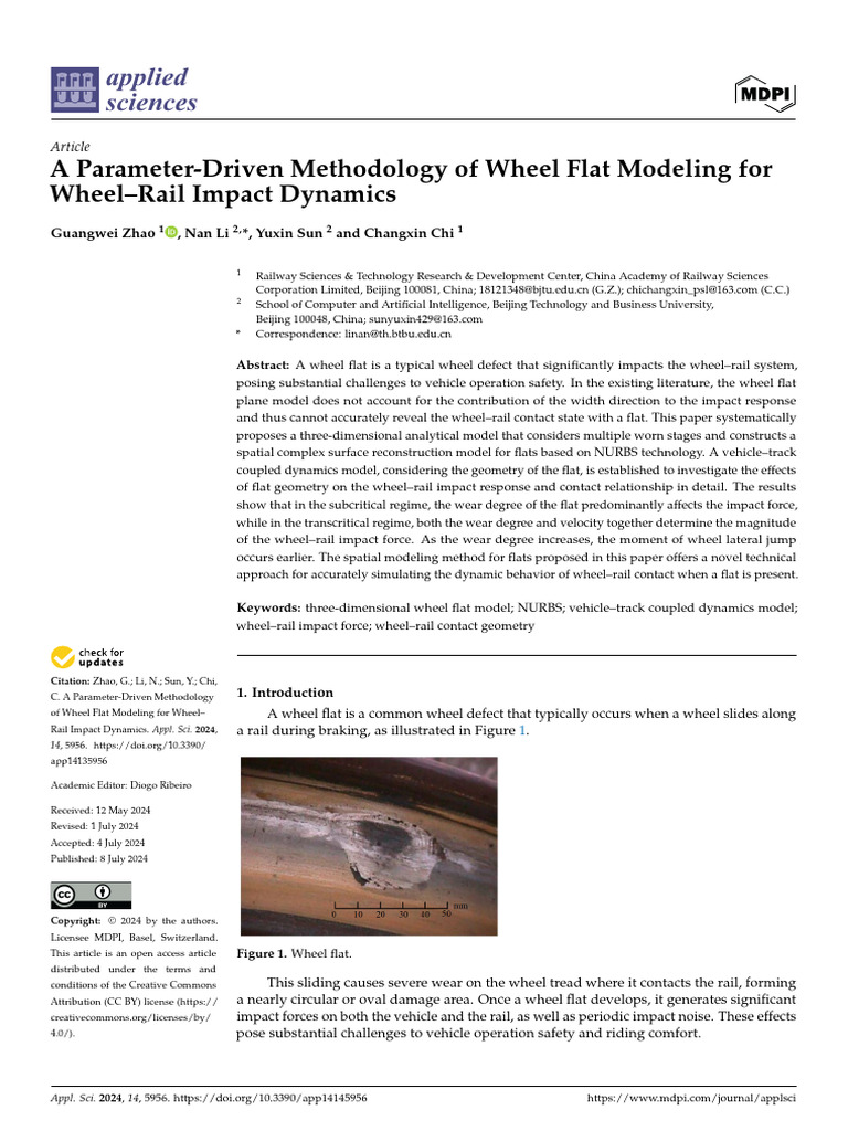 Wheel Flat Modeling for Impact Dynamics | PDF | Wear | Mechanical ...