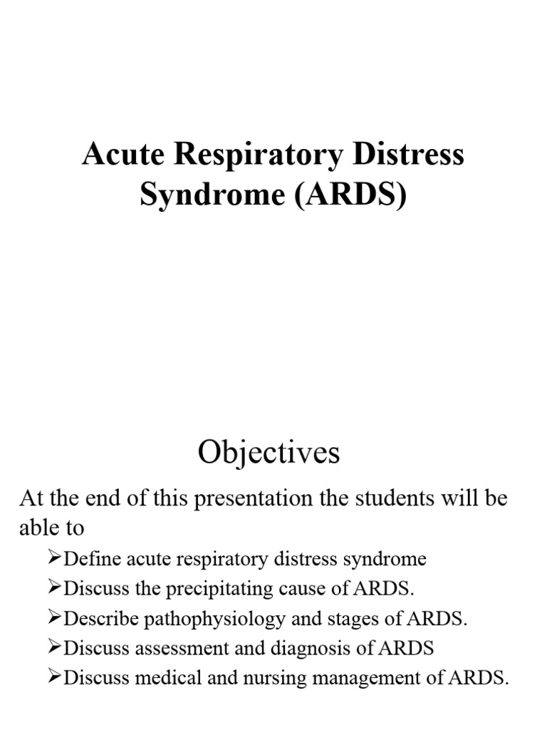 ARDS | PDF | Lung | Respiration