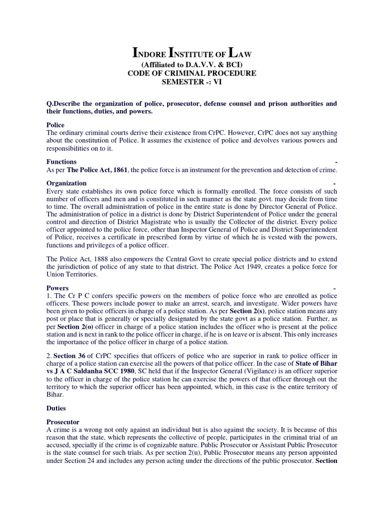 CRPC 3rd Sem | PDF | Arrest | Arrest Warrant