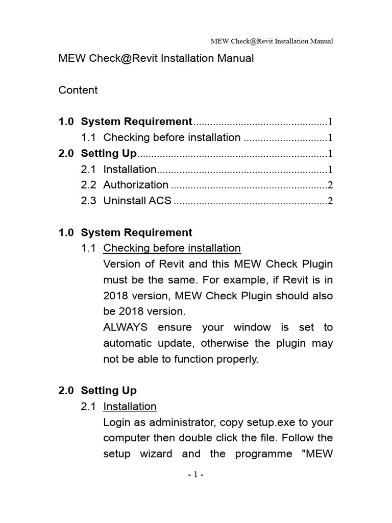 Revit Installation Manual | PDF | Installation (Computer Programs ...