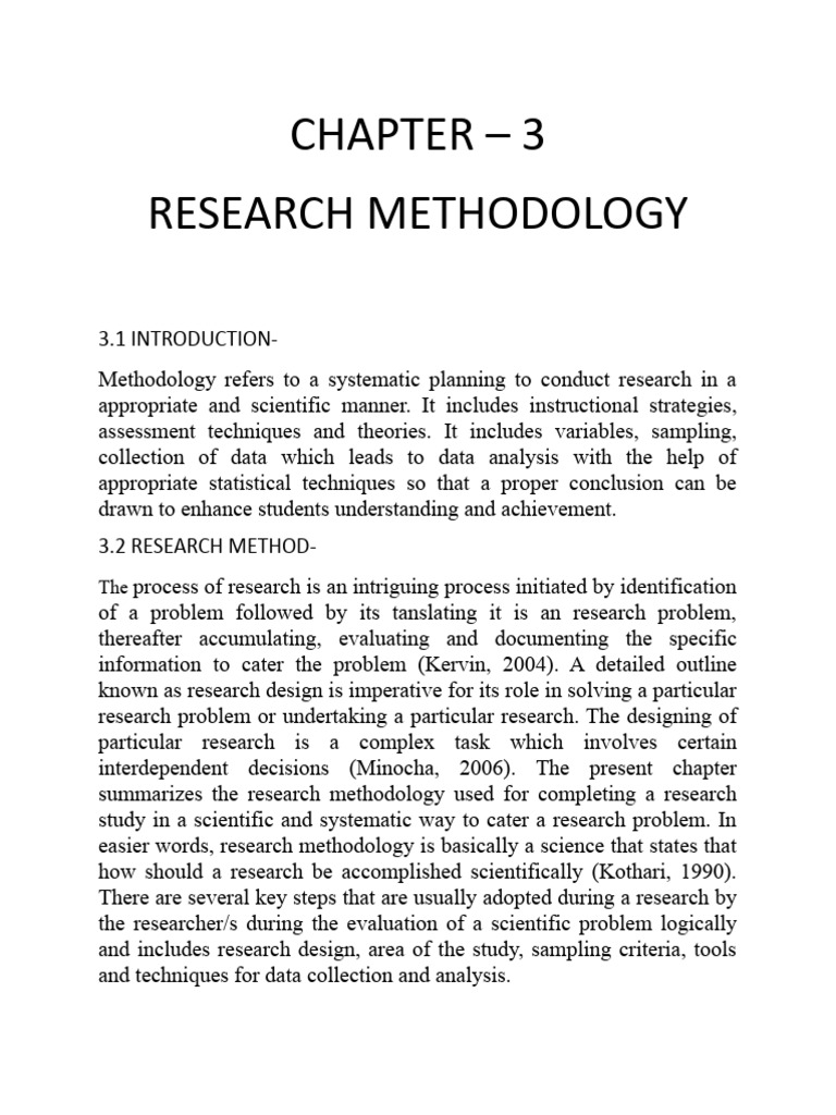 Chapter 3 | PDF | Sampling (Statistics) | Methodology