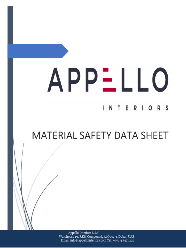 Material Data Sheet | PDF | Dangerous Goods | Toxicity