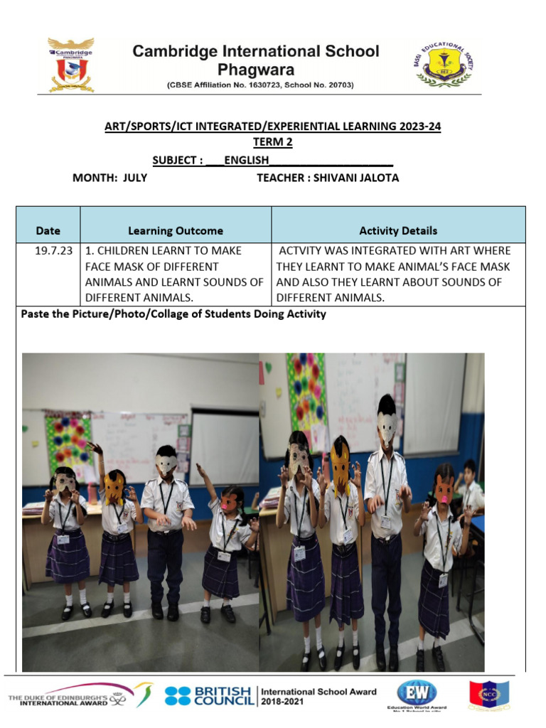 INTEGRATED ACADEMIC ACTIVITIES 2023-24 (1) (3) For All Subjects-3 | PDF ...