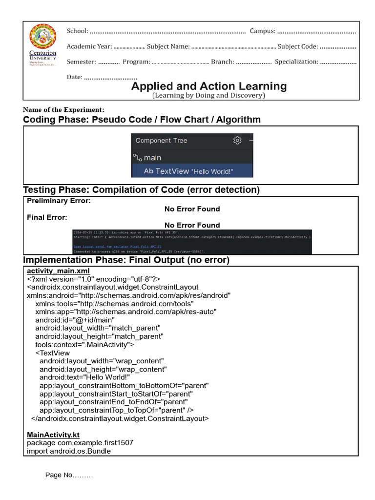 Exp 2 | PDF | Android (Operating System) | Computing