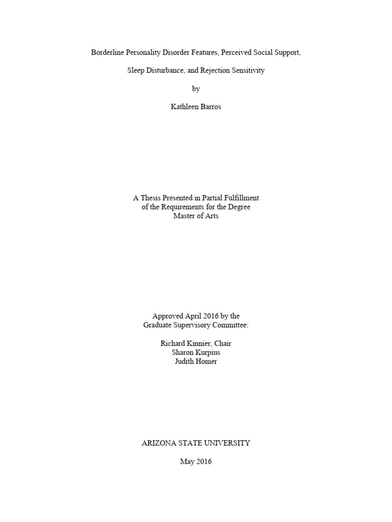 Borderline Personality Disorde | PDF | Borderline Personality Disorder ...