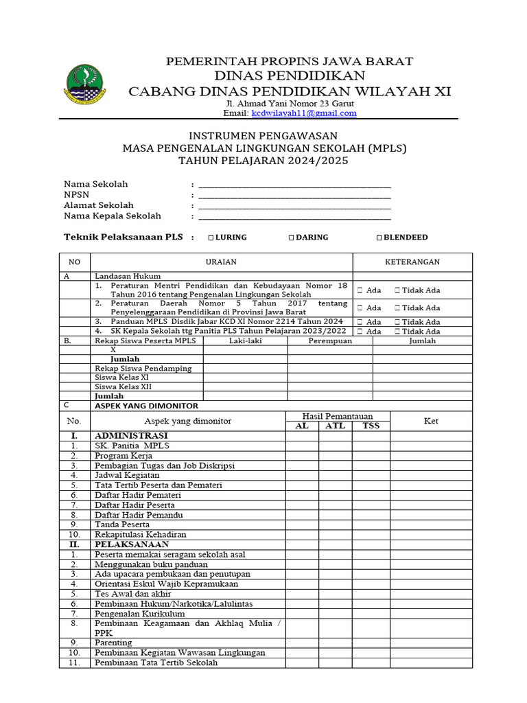 Instrumen MPLS 2024 | PDF