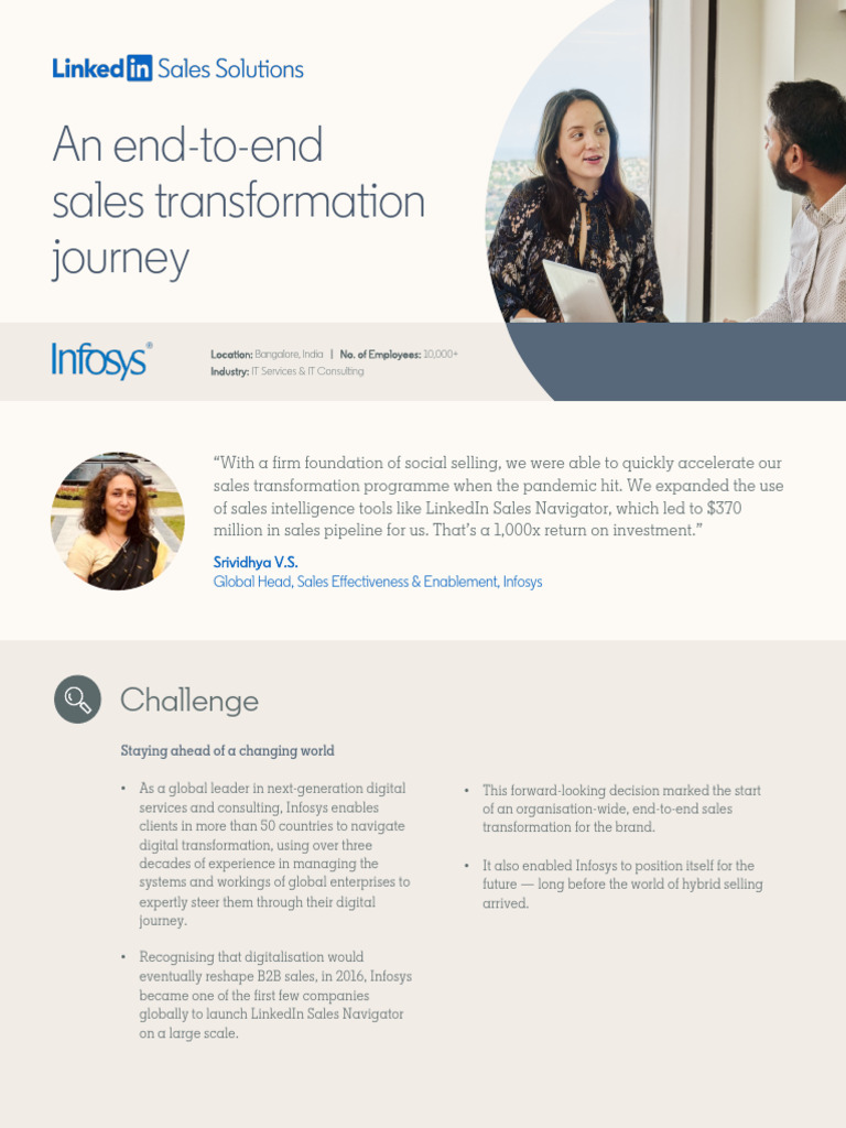 Lss Infosys Case Study Downloadable Final | PDF | Linked In | Sales