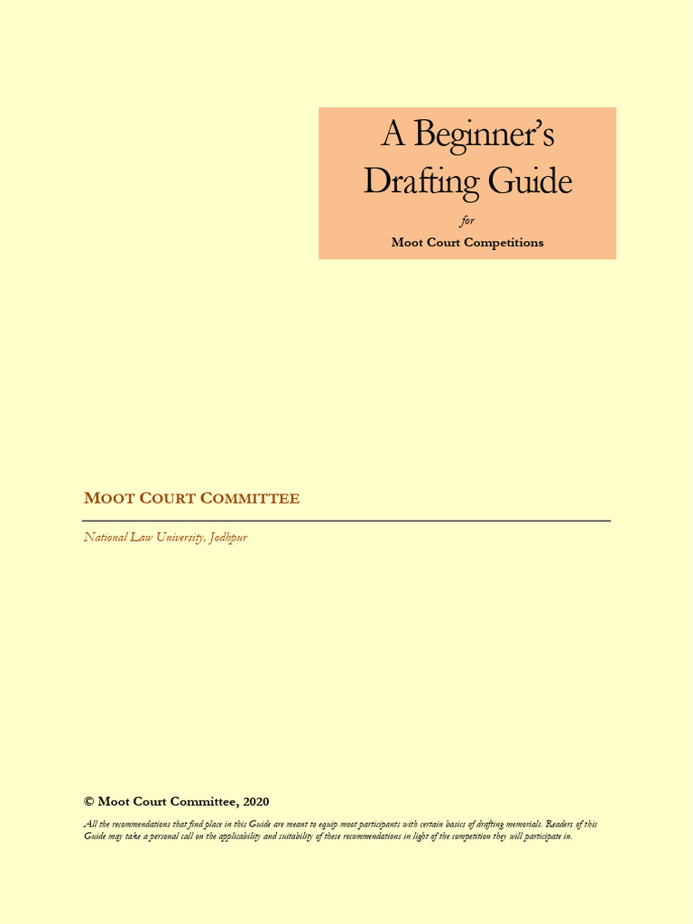 Drafting Guide - MCC | PDF | Damages | Argument