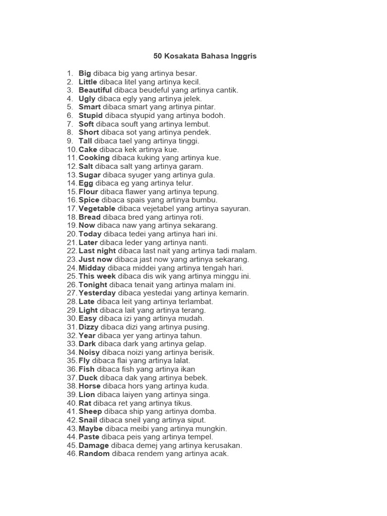 Artikel Bahasa Inggris Dilengkapi Dengan Cara Membaca | PDF