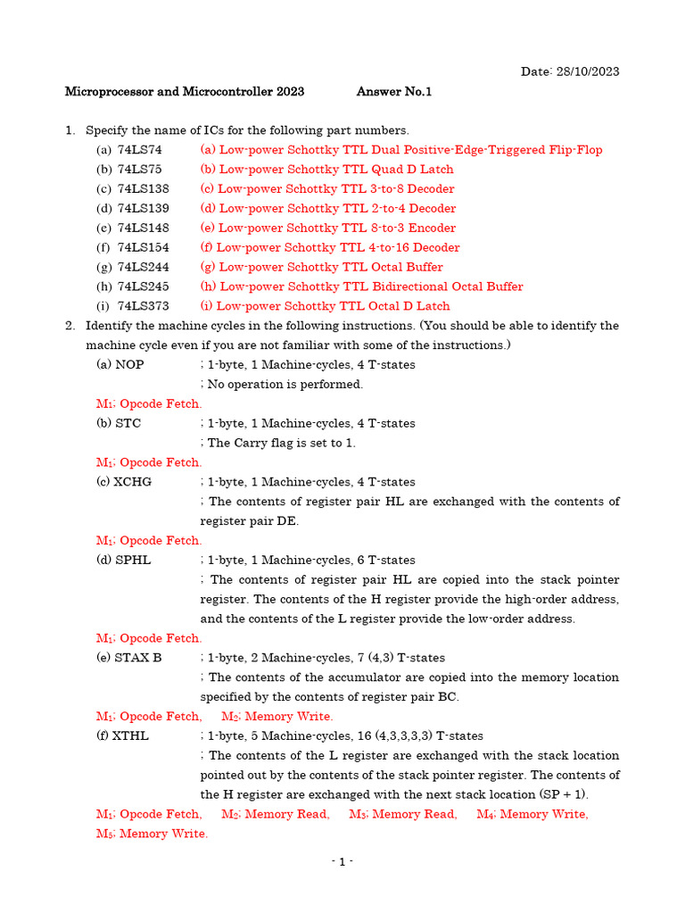 Microprocessor ICs and Machine Cycles Guide | PDF | Computer Architecture | Computer Engineering