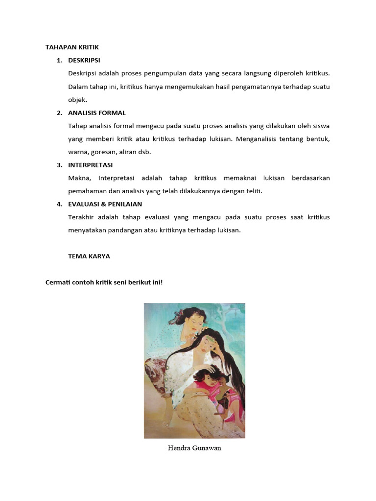 Soal Kritik Karya Seni | PDF | Filsafat | Seni