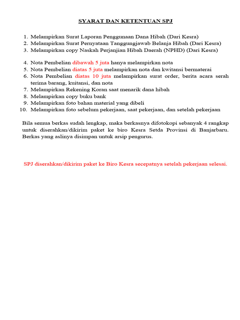 Format SPJ Hibah 2024 | PDF | Bisnis